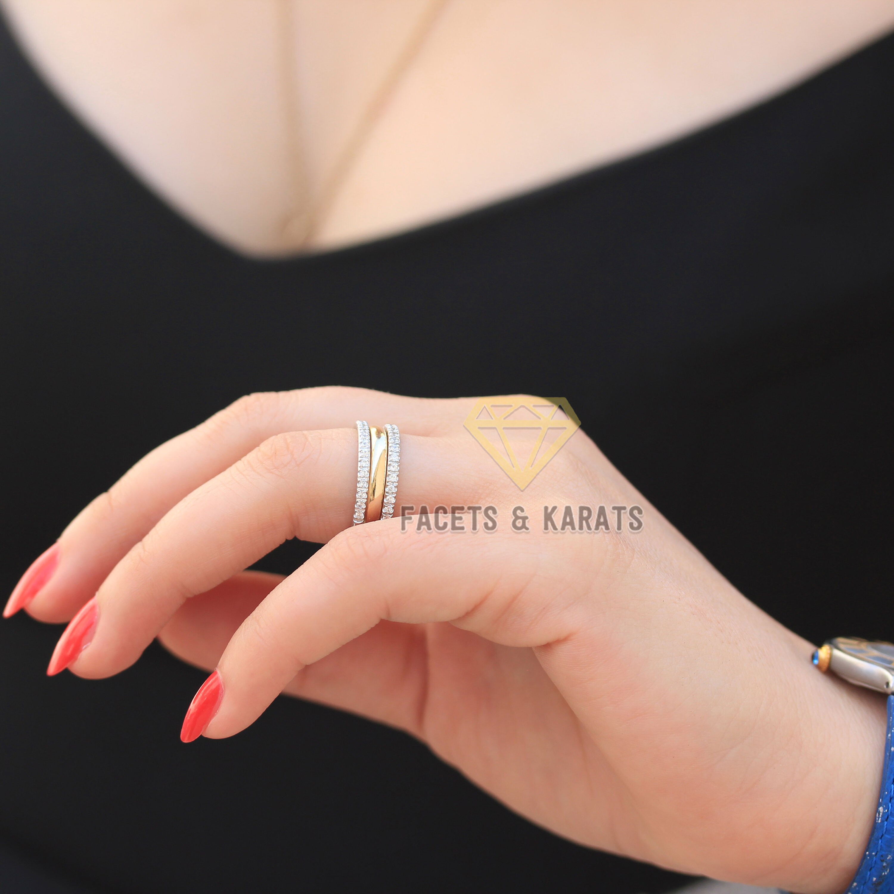 3 Stackable Stacking Rings Bands Made in Solid 14K Gold | Etsy