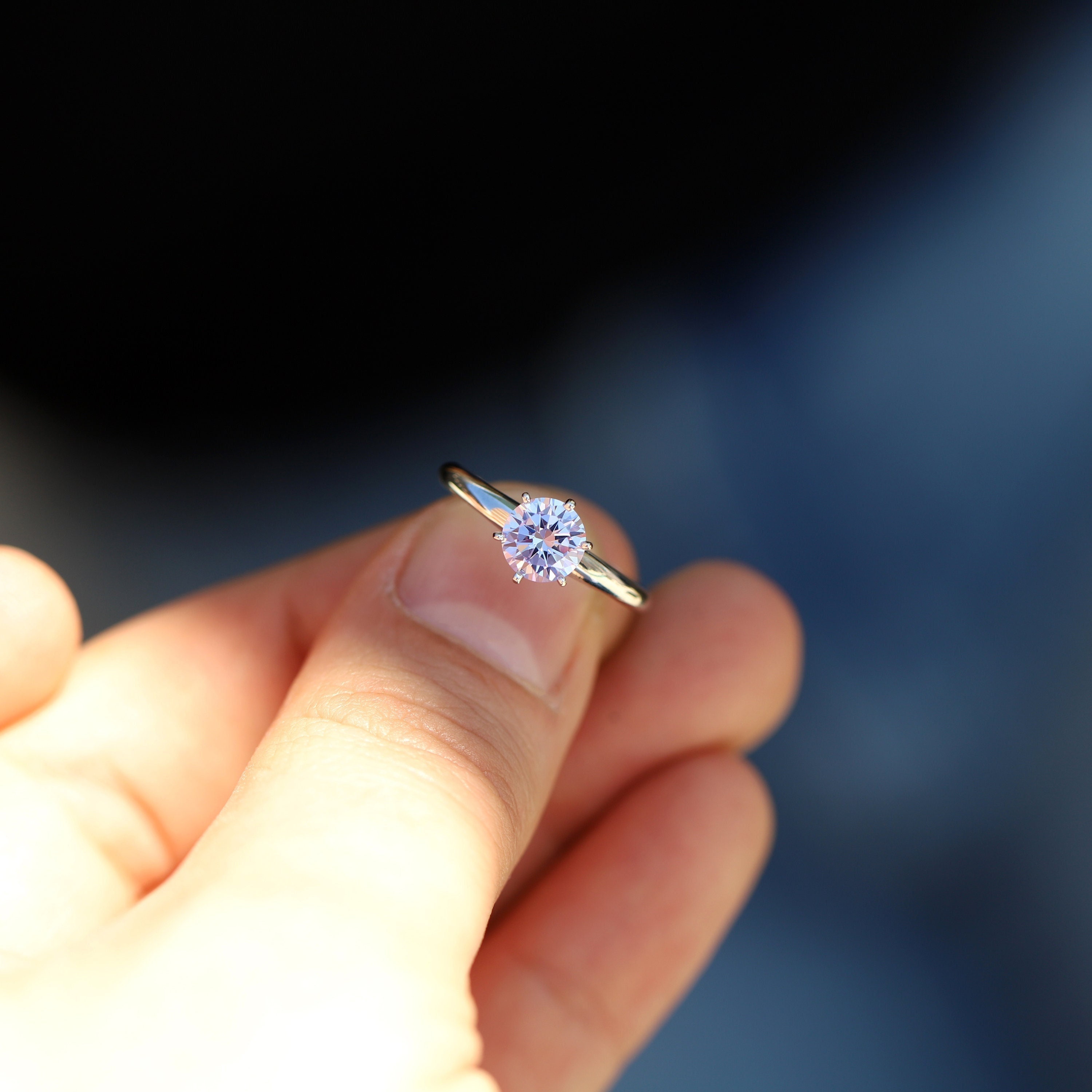 Crystal promise ring Etsy