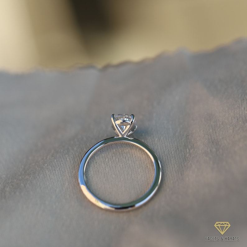 5 Prong Pear Shaped Solitaire Ring 1.5ct 9x6mm Pear Shaped - Etsy