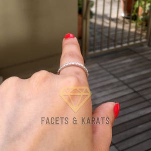 Solid Gold Stacking Ring Diamond Band Index Finger Ring Stackable Ring ...