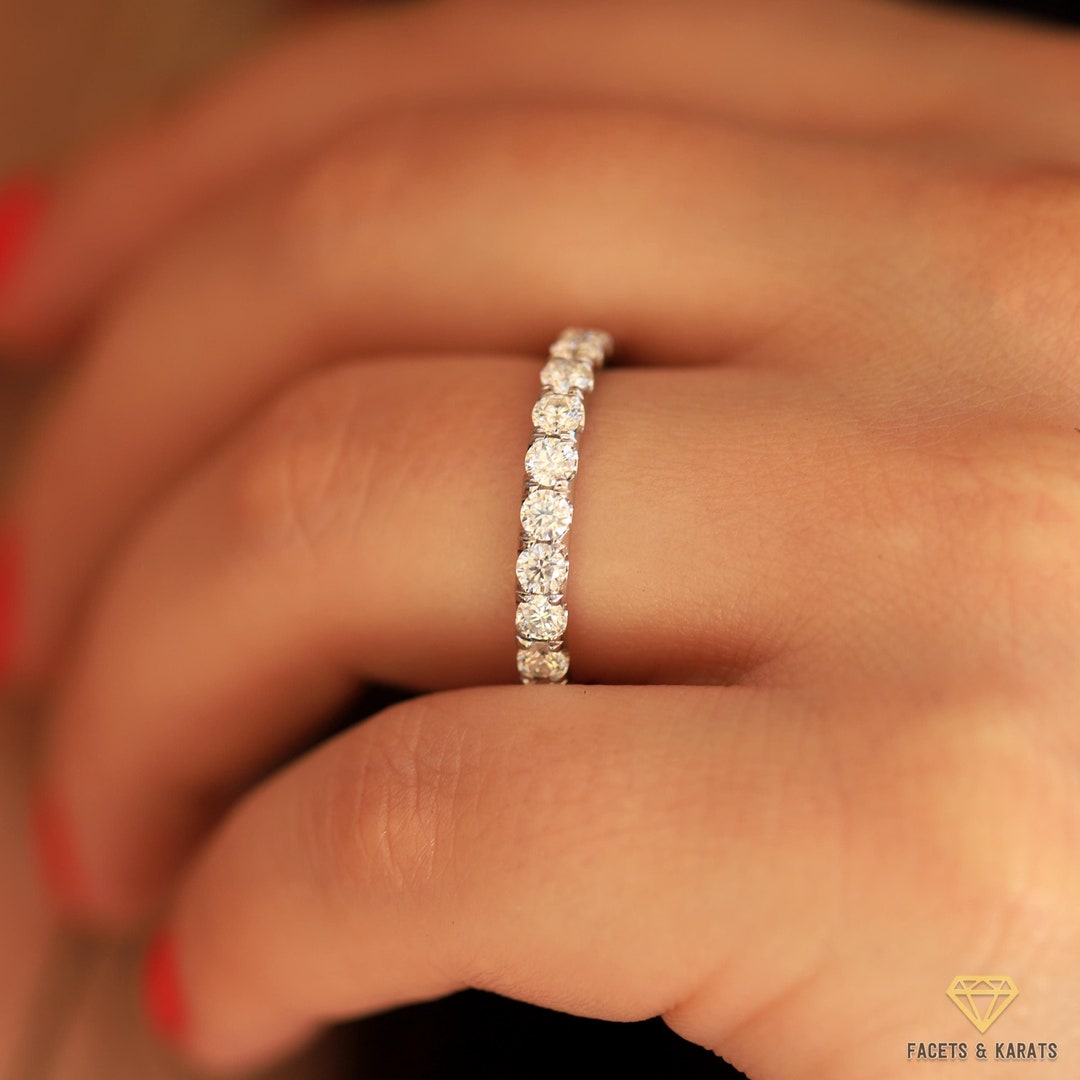 2 Carat Lab Grown Diamond Eternity Band, Womens Diamond Eternity Ring ...