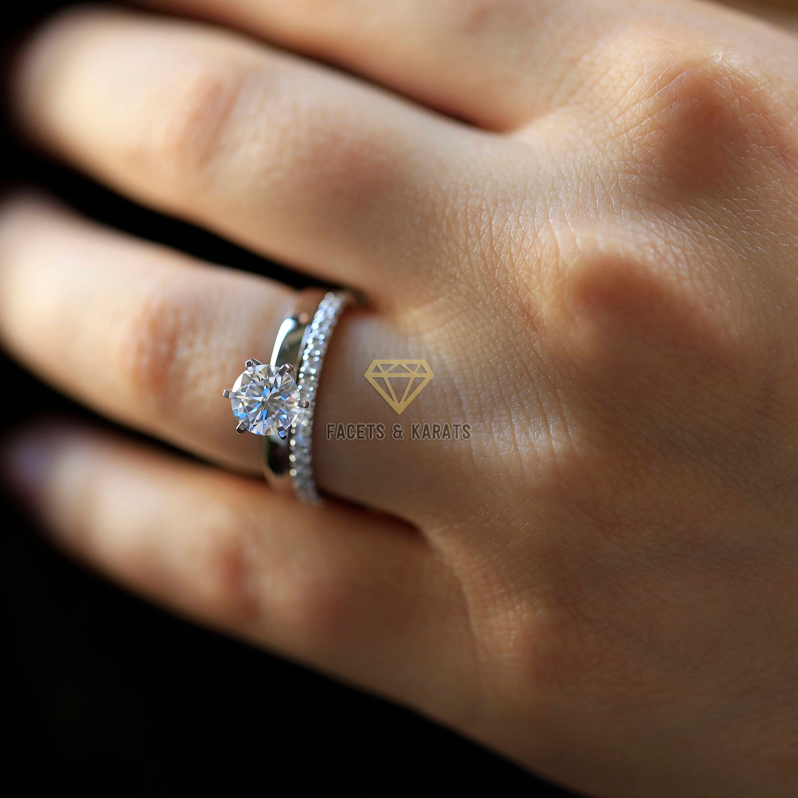 Solitaire Engagement Ring Wedding Band Bridal Set 1.50 Carat Solid 14k ...