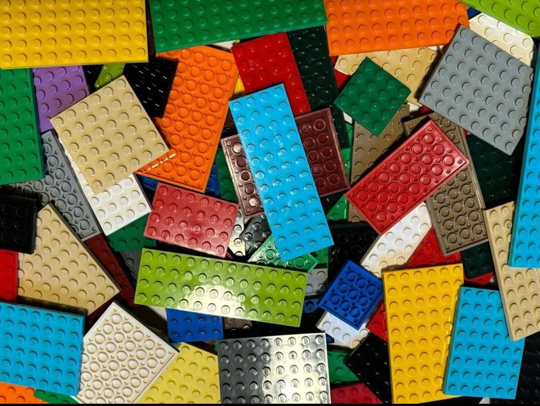 LEGO Plates Flat 4x4 4x6 4x8 6x6 6x12 16x16 Bulk Lot Baseplates 50 ...