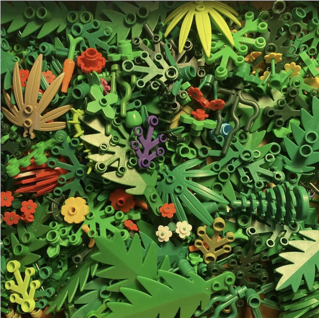 Lego Bulk Plant Leaves Greenery Leaf Foliage Forest Accessories 100 ...