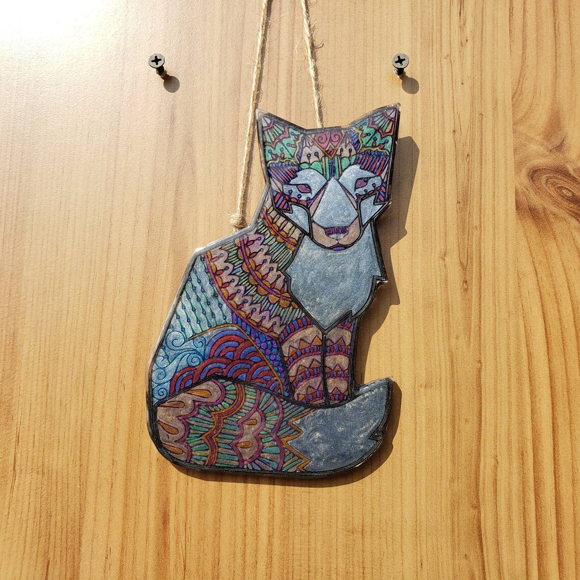 Zentangle Fox Wall Art - Etsy