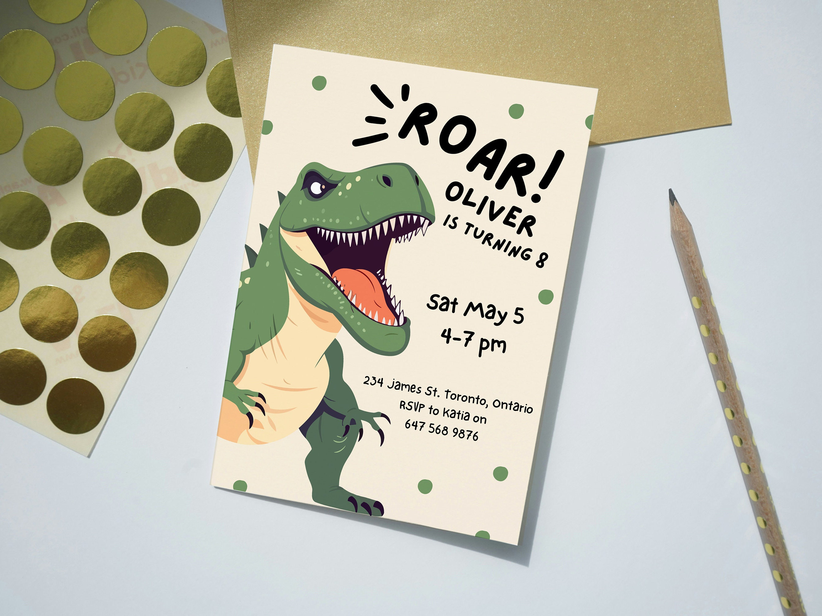 Dinosaur Invitation Template Birthday Party - Etsy