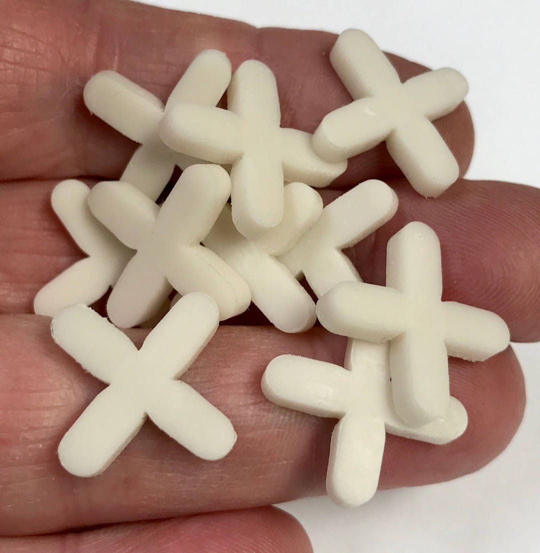 Vintage RECYCLED White Plastic X-shapes Upcycled Steampunk Craft Supply ...