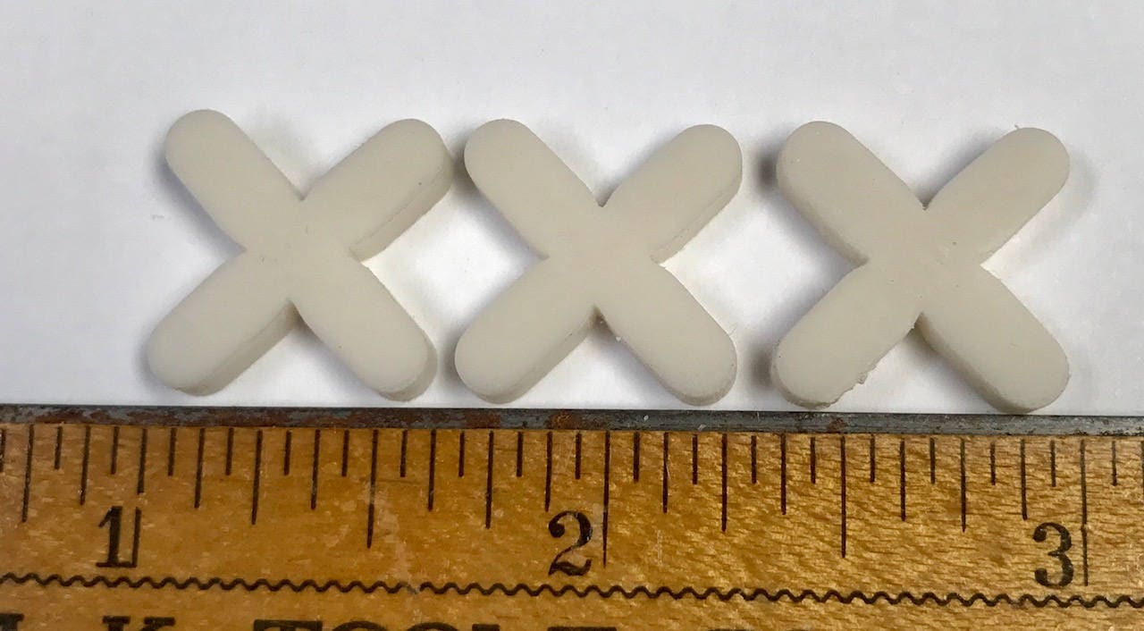 Vintage RECYCLED White Plastic X-shapes Upcycled Steampunk Craft Supply ...