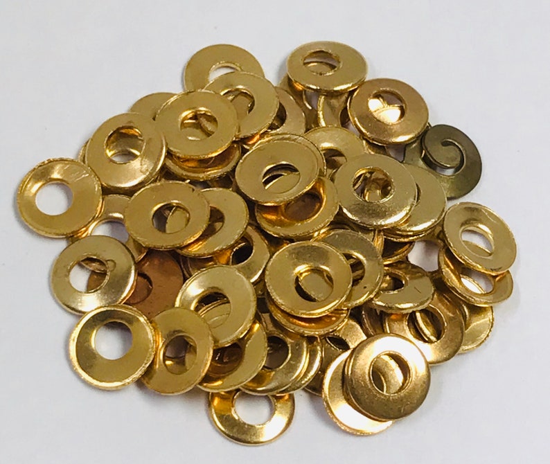 Vintage BRASS Colored ROUND Smooth STEEL Washers Steampunk | Etsy