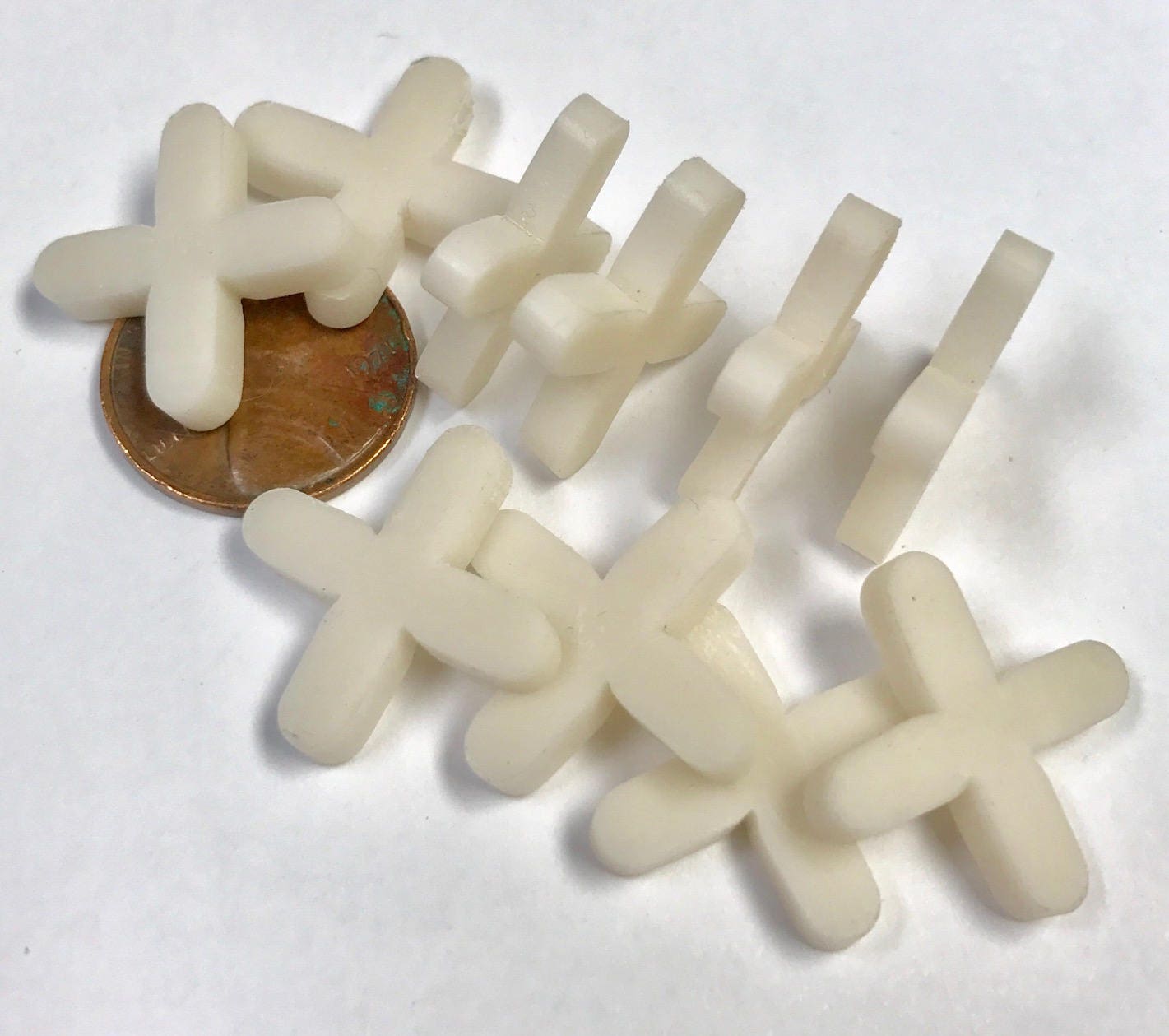 Vintage RECYCLED White Plastic X-shapes Upcycled Steampunk Craft Supply ...