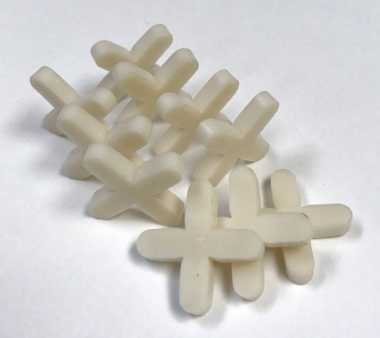 Vintage RECYCLED White Plastic X-shapes Upcycled Steampunk Craft Supply ...