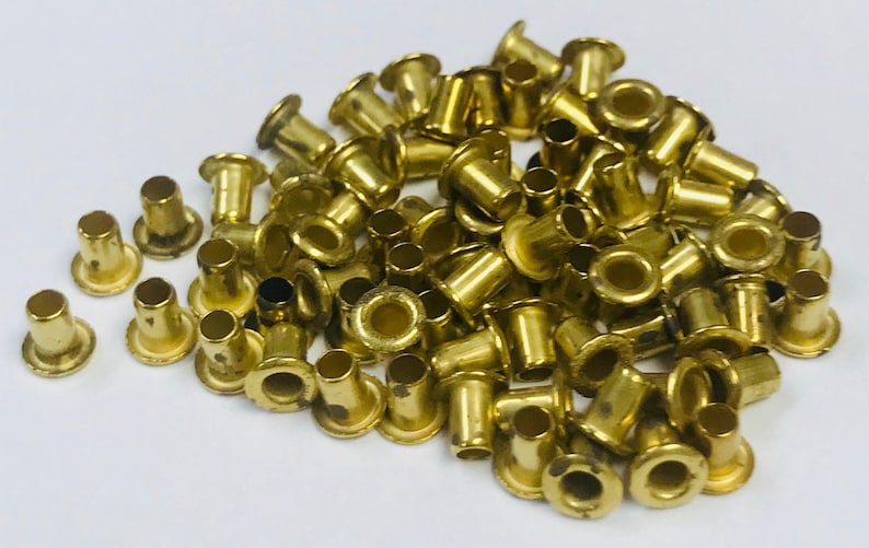 Vintage Recycled TINY BRASS RIVETS for Mixed Media or - Etsy