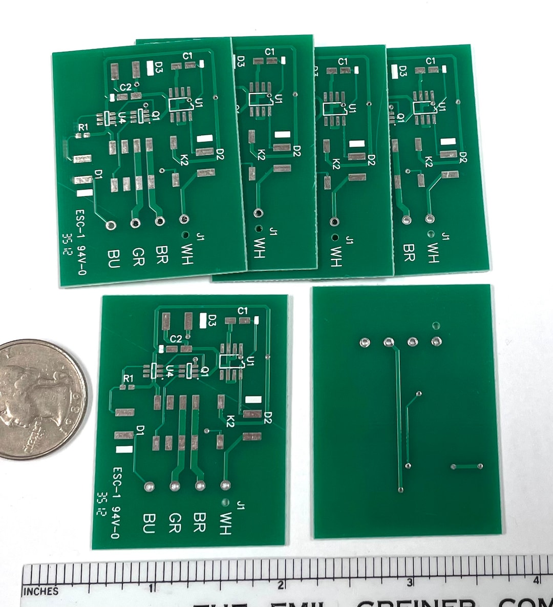 Vintage RECYCLED Printed Loose Circuit Board (PCB) Green Silvery 2x1-1/ ...