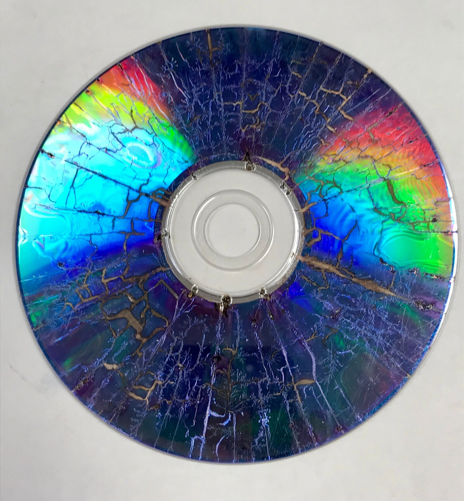 Vintage PATTERNED CD DVD Crackle Surface Geek Art CD1 - Etsy