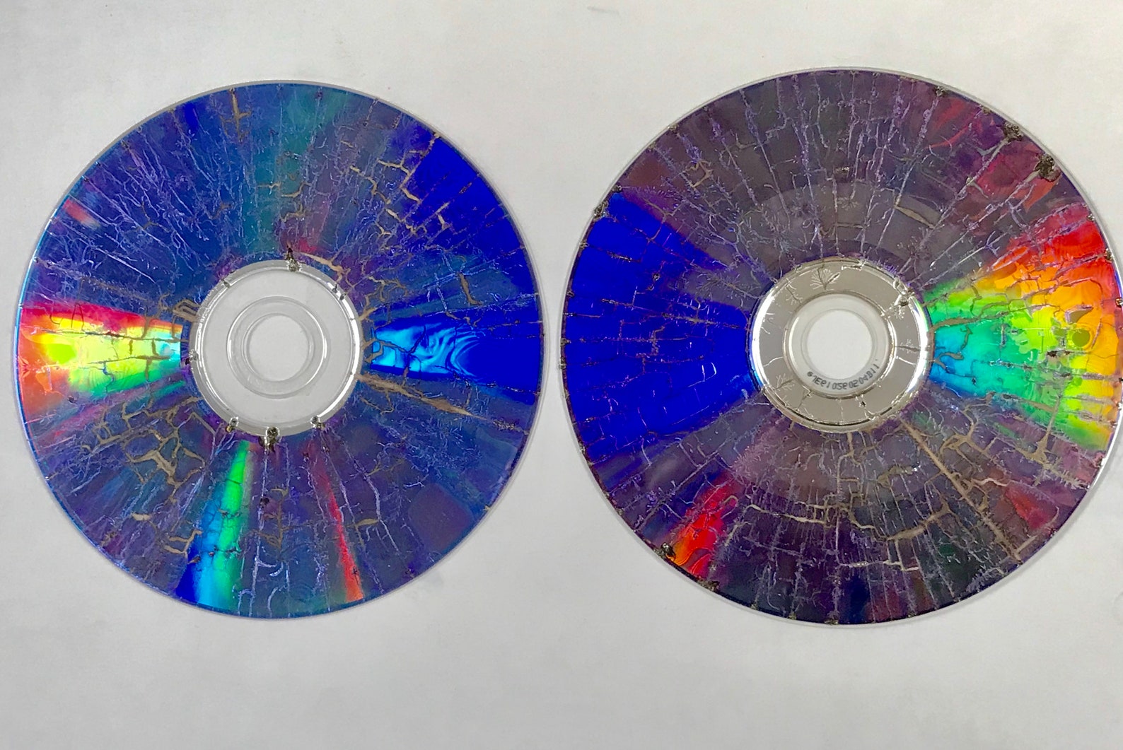 Vintage PATTERNED CD DVD Crackle Surface Geek Art CD1 - Etsy