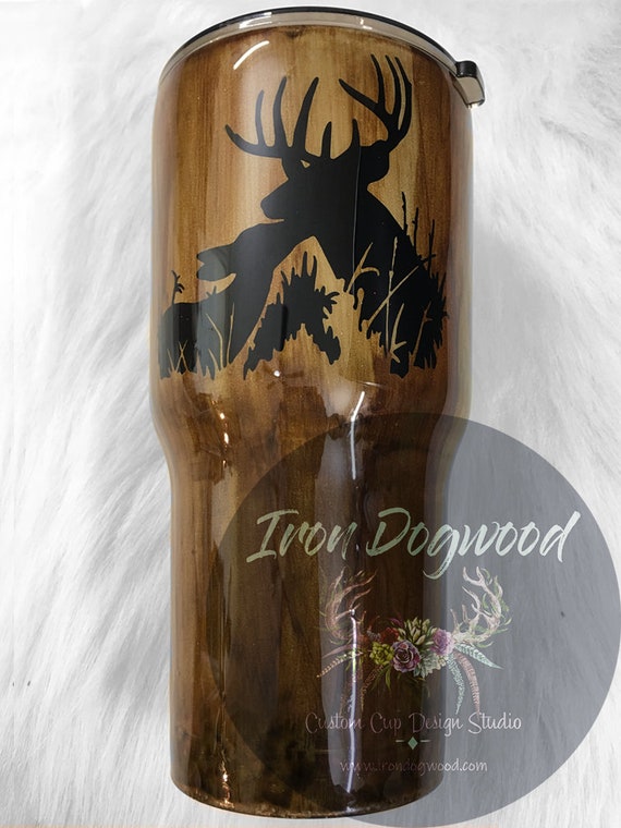 Drinkware Drink & Barware Wood Grain Deer Tumblers Tumblers & Water ...