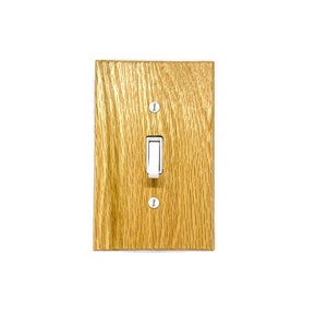 Oak Switch Plate Covers Rustic Light Switch Cover Wooden Wall Plate for ...