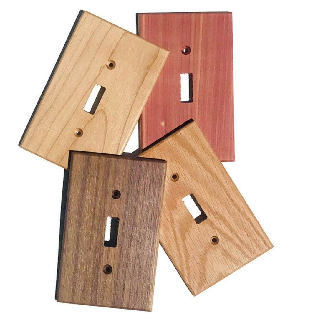 5 Pack of Single Switch Plate Cover Rustic Light Switch Cover Light ...