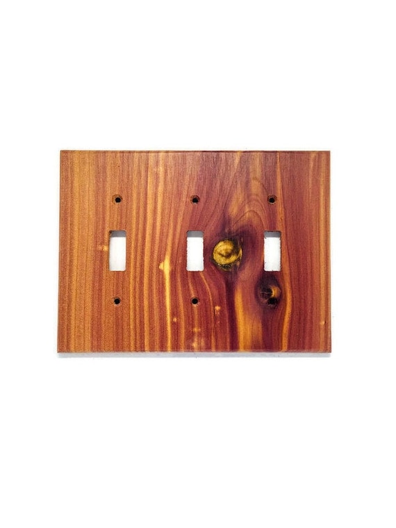Triple Switch Plate Cover Rustic Light Switch Cover Light Wall | Etsy