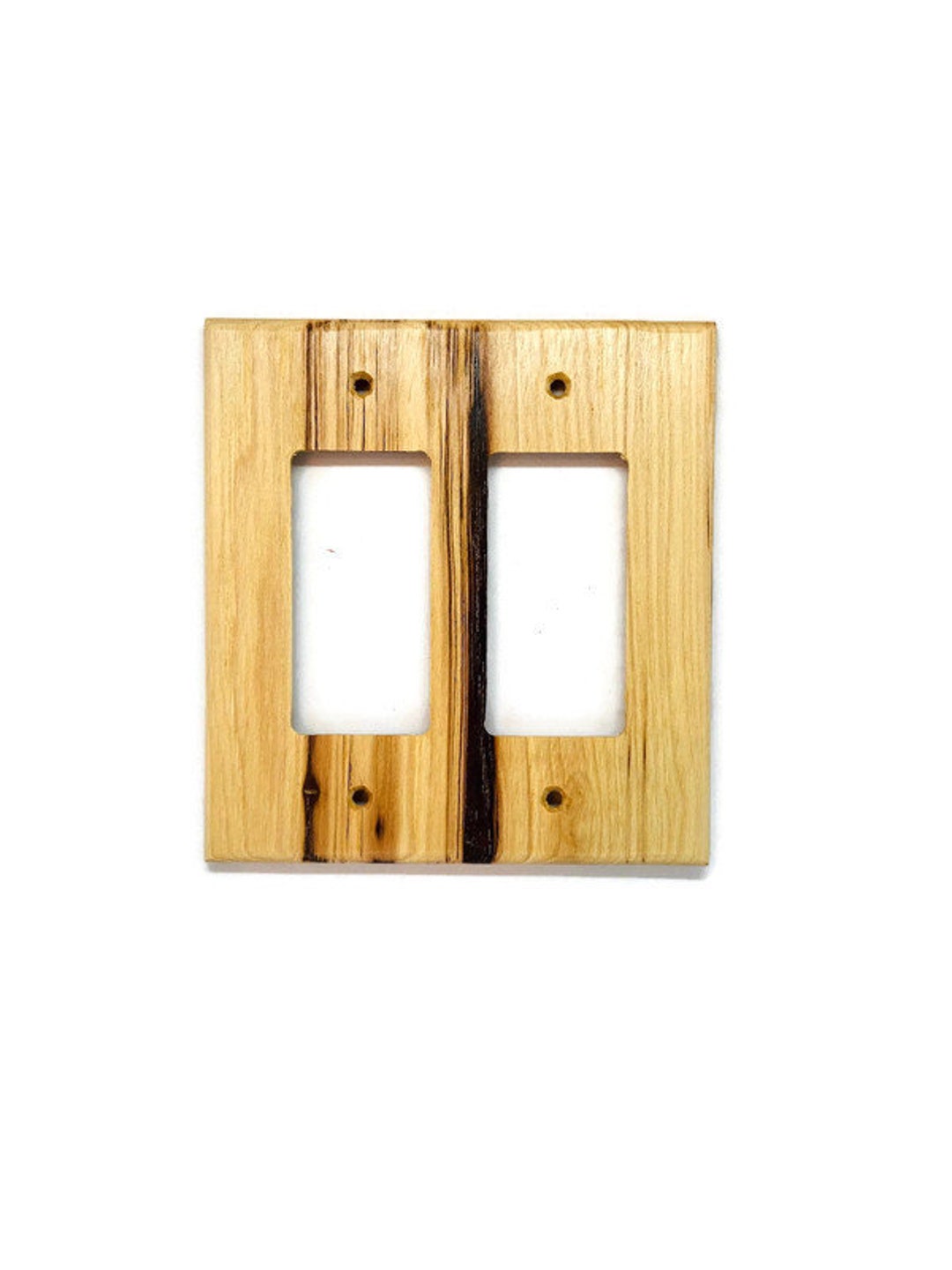 Handcrafted Hickory Wood Switch Plate Cover - Rustic and Unique Home ...