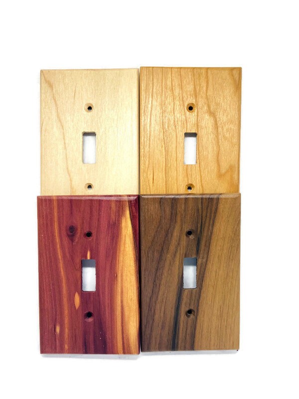 REAL Wood Switch Plate Cover Rustic Light Switch Cover Light - Etsy