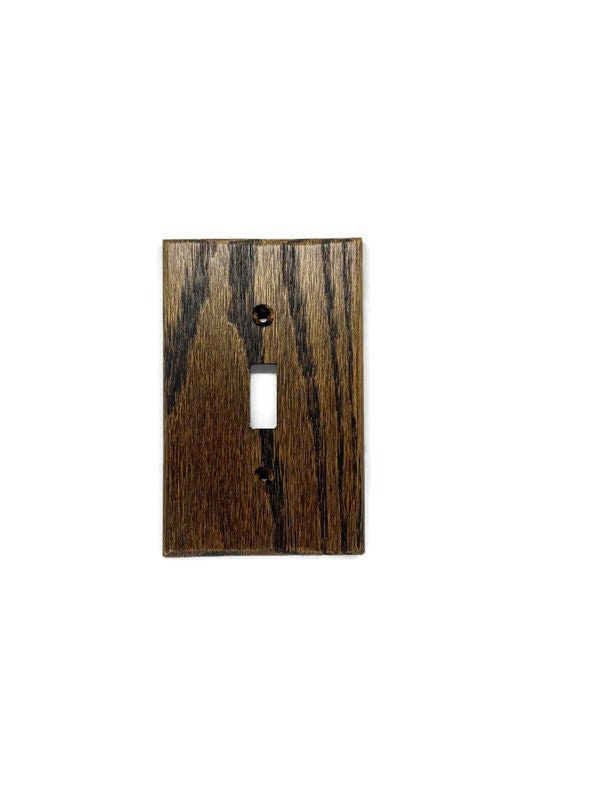 Stained Oak Wood Switch Plate Covers Jacobean Stained Oak - Etsy