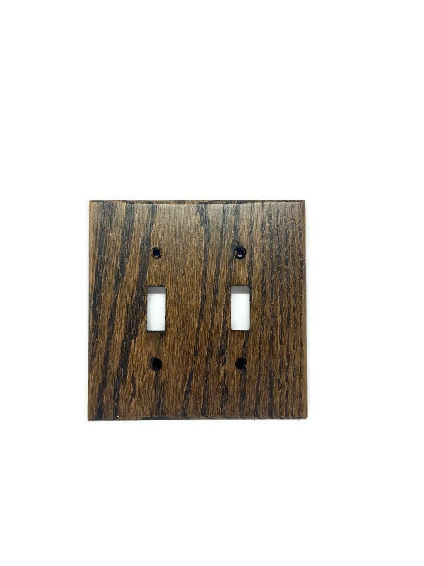 Stained Oak Wood Switch Plate Covers Jacobean Stained Oak - Etsy