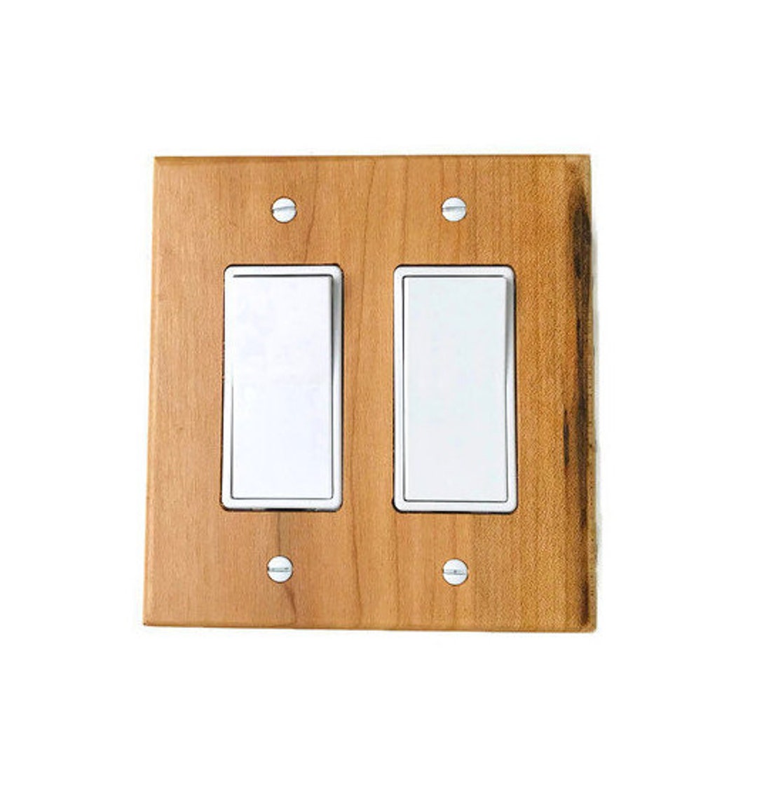 Double Decora Switch Plate Cover Rustic Light Switch Cover Light Wall ...