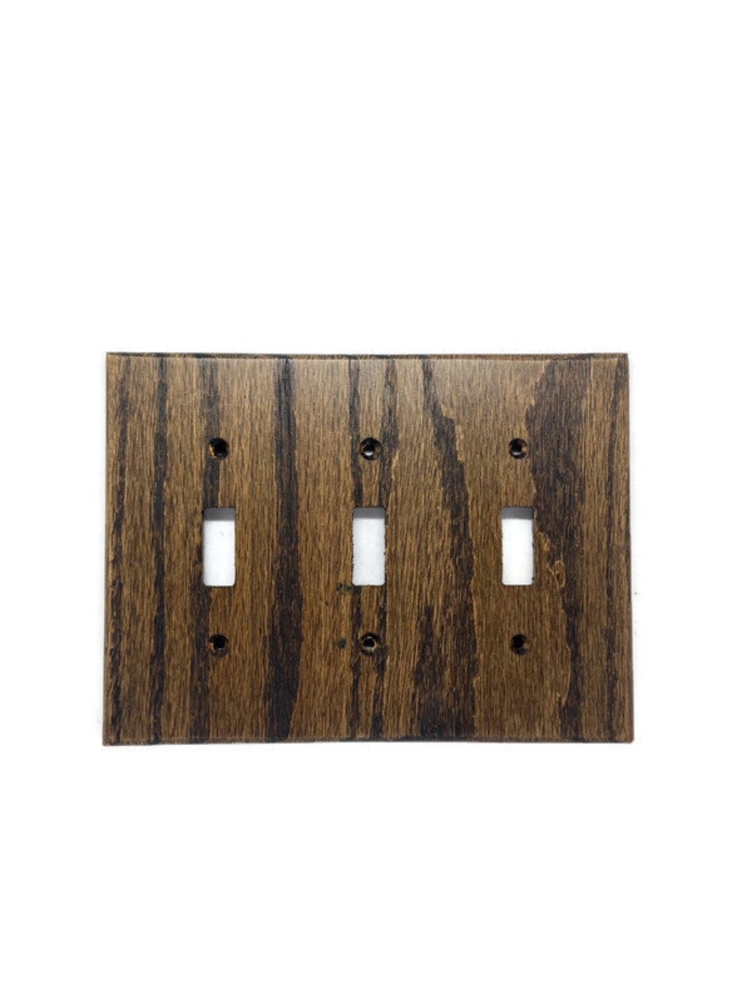 Stained Oak Wood Switch Plate Covers Jacobean Stained Oak Switch Cover ...