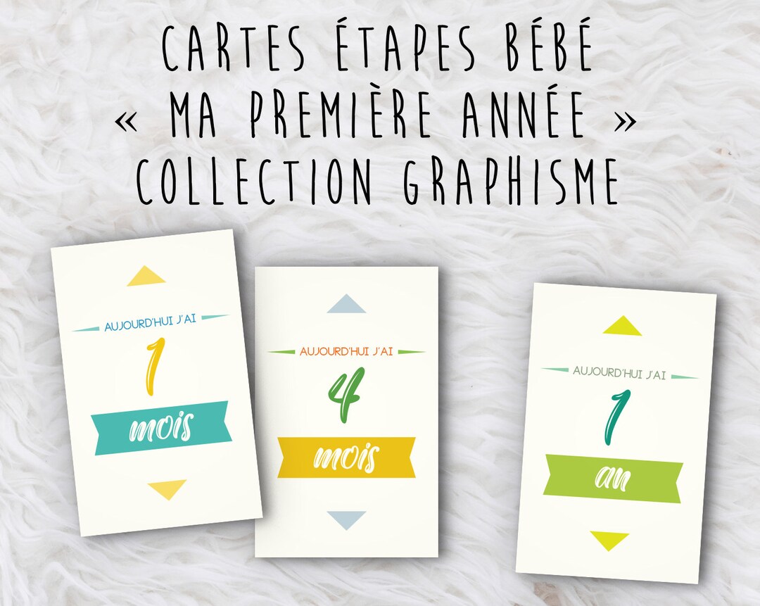 Baby Milestone Cards my First Year Graphic - Etsy