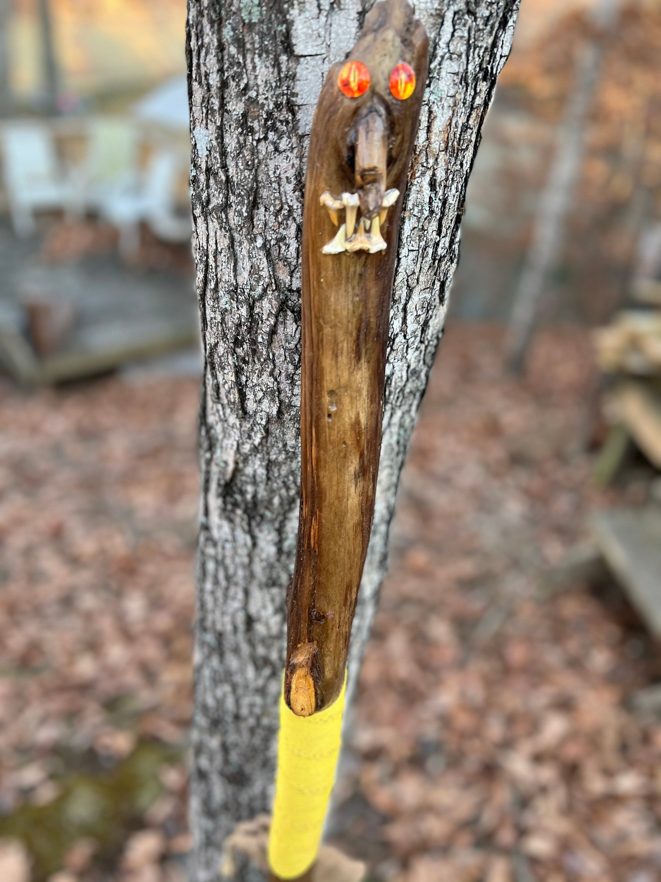 Short Yellow Monster Staff for Cosplay Dnd Renaissance - Etsy