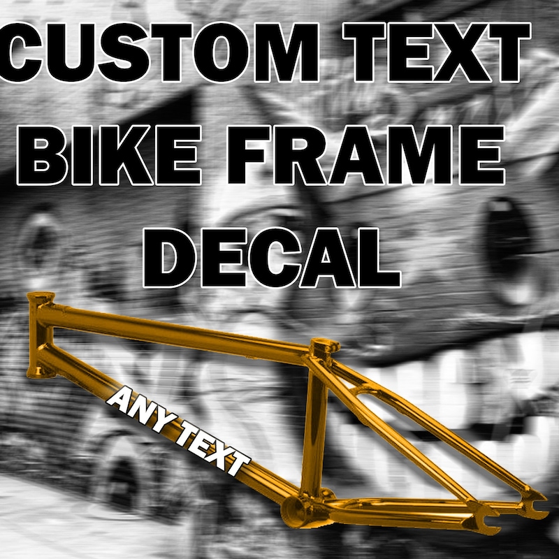 Bike Frame Decal - Etsy