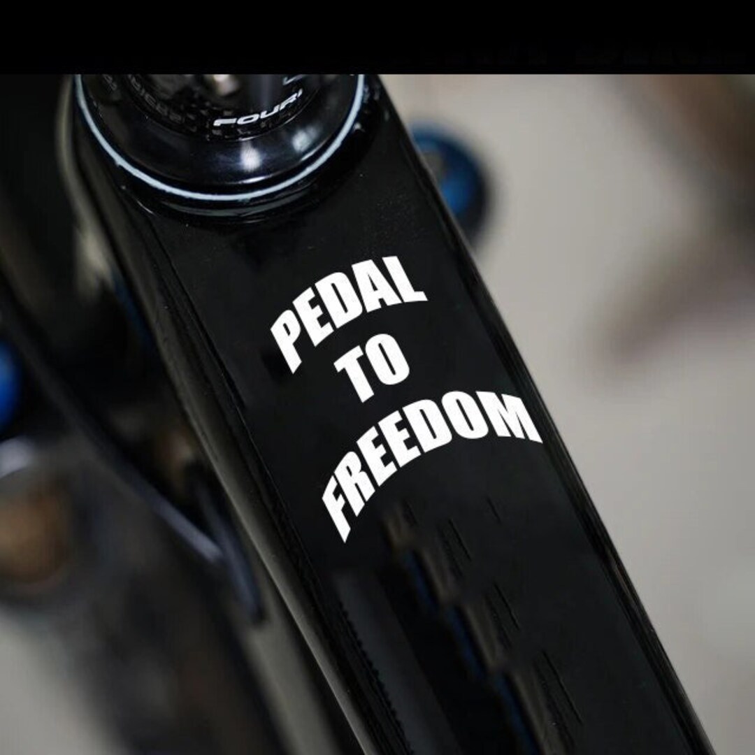 Pedal to Freedom Vinyl Decal - Bike Frame Stickers - Etsy