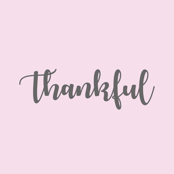 Thankful Thanksgiving Word Art Lettering SVG / Vector / Cut | Etsy