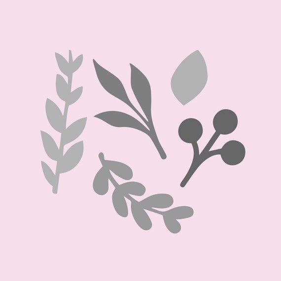 Plant Leaf Twig SVG / Set of 6 Vectors / Cut File for | Etsy