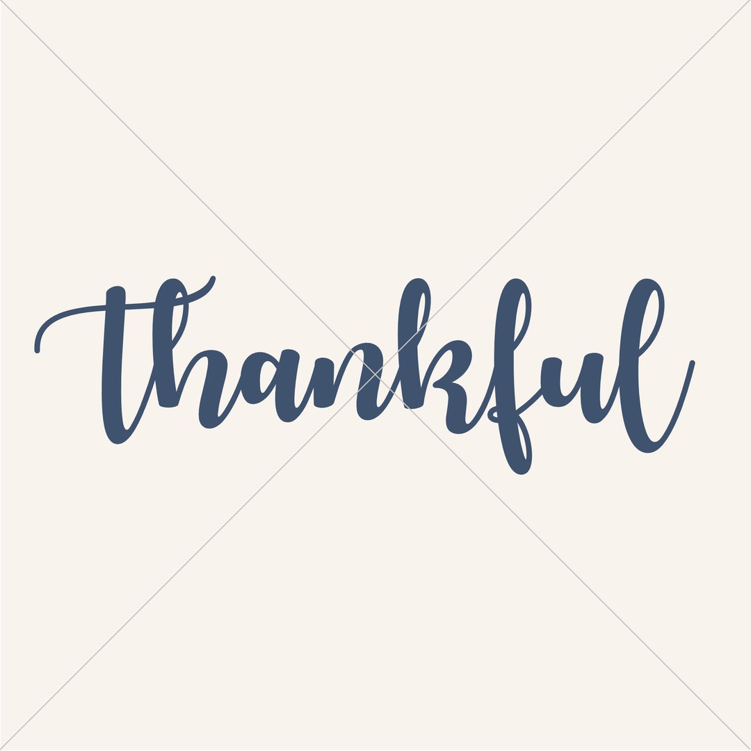 Thankful Thanksgiving Word Art Lettering SVG / Vector / Cut File for ...