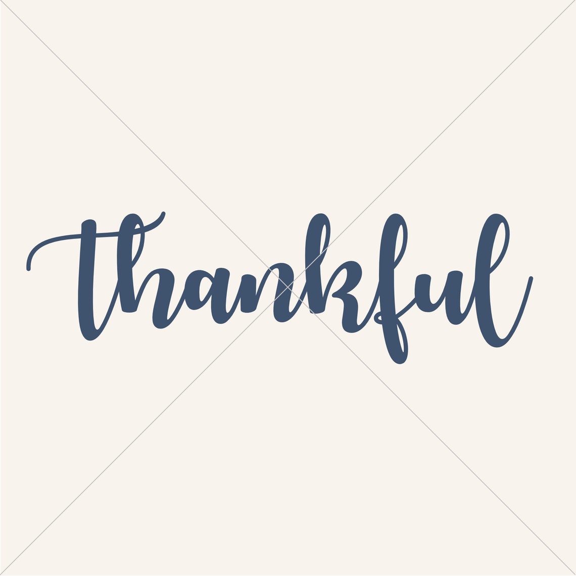 Thankful Thanksgiving Word Art Lettering SVG / Vector / Cut File for ...
