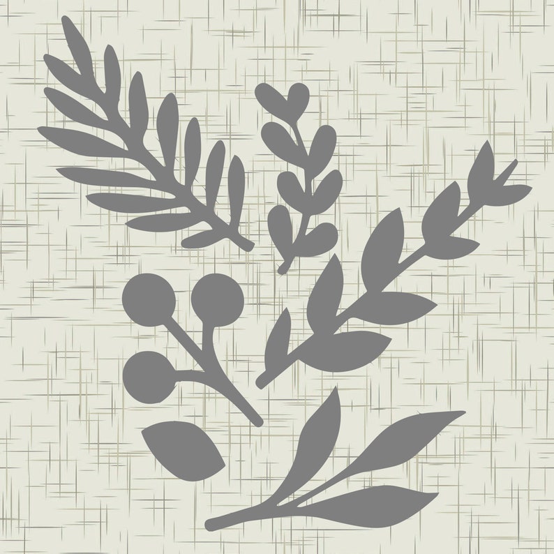 Plant Leaf Twig SVG / Set of 6 Vectors / Cut File for - Etsy