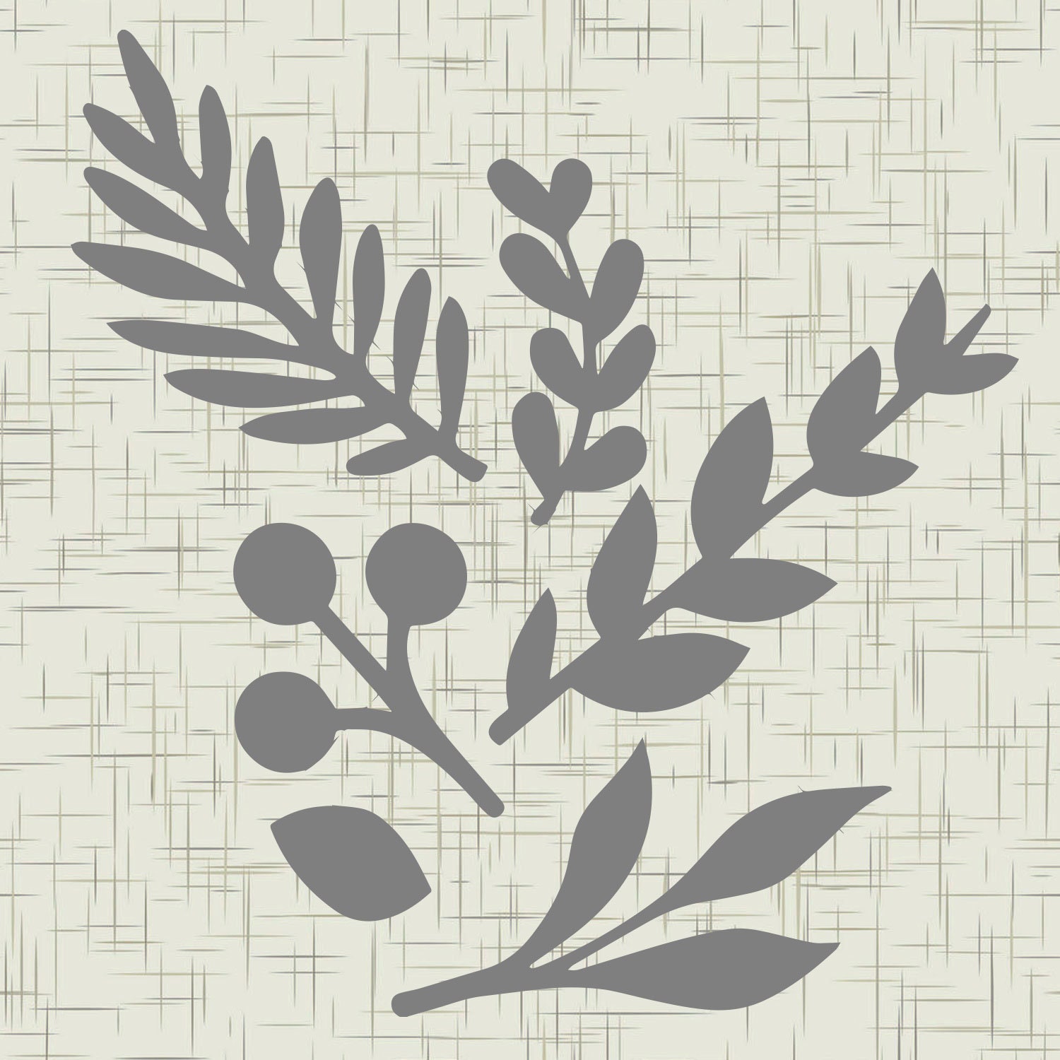 Plant Leaf Twig SVG / Set of 6 vectors / Cut File for | Etsy