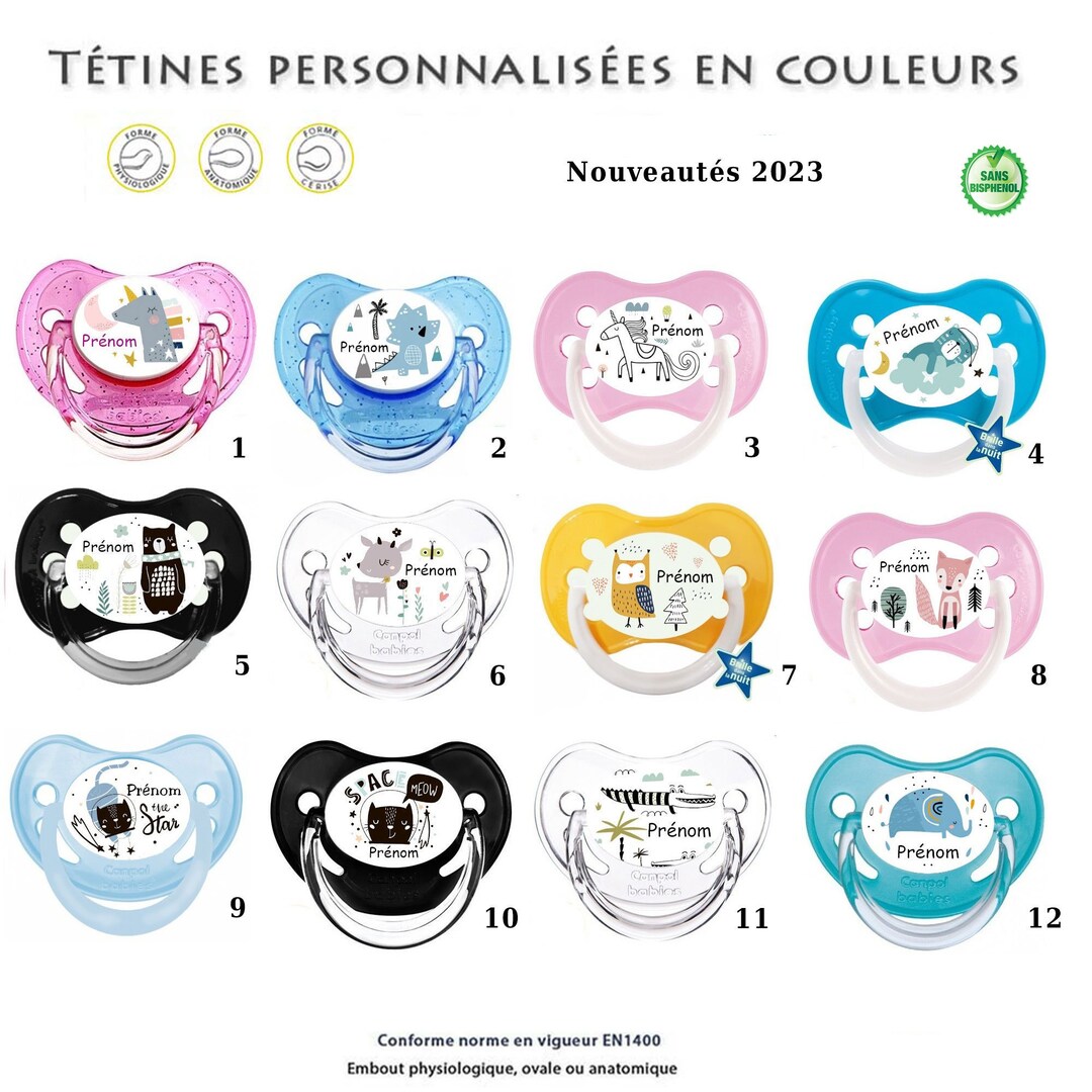 Tétine personnalisée de qualité supérieure pour bébé : sécurité ...