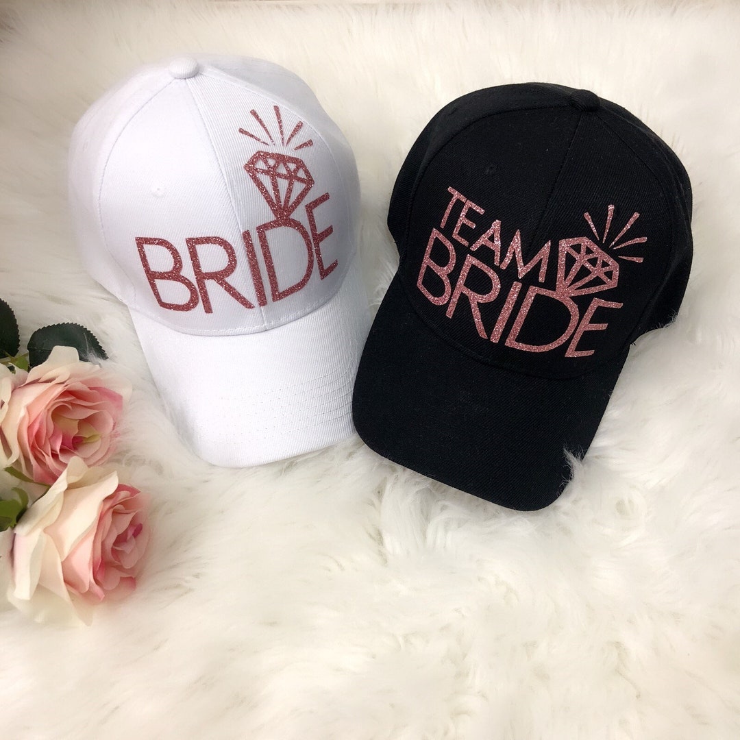 BRIDE & TEAM BRIDE Bachelorette Hats Bridesmaid Hats Bride Baseball Hat ...
