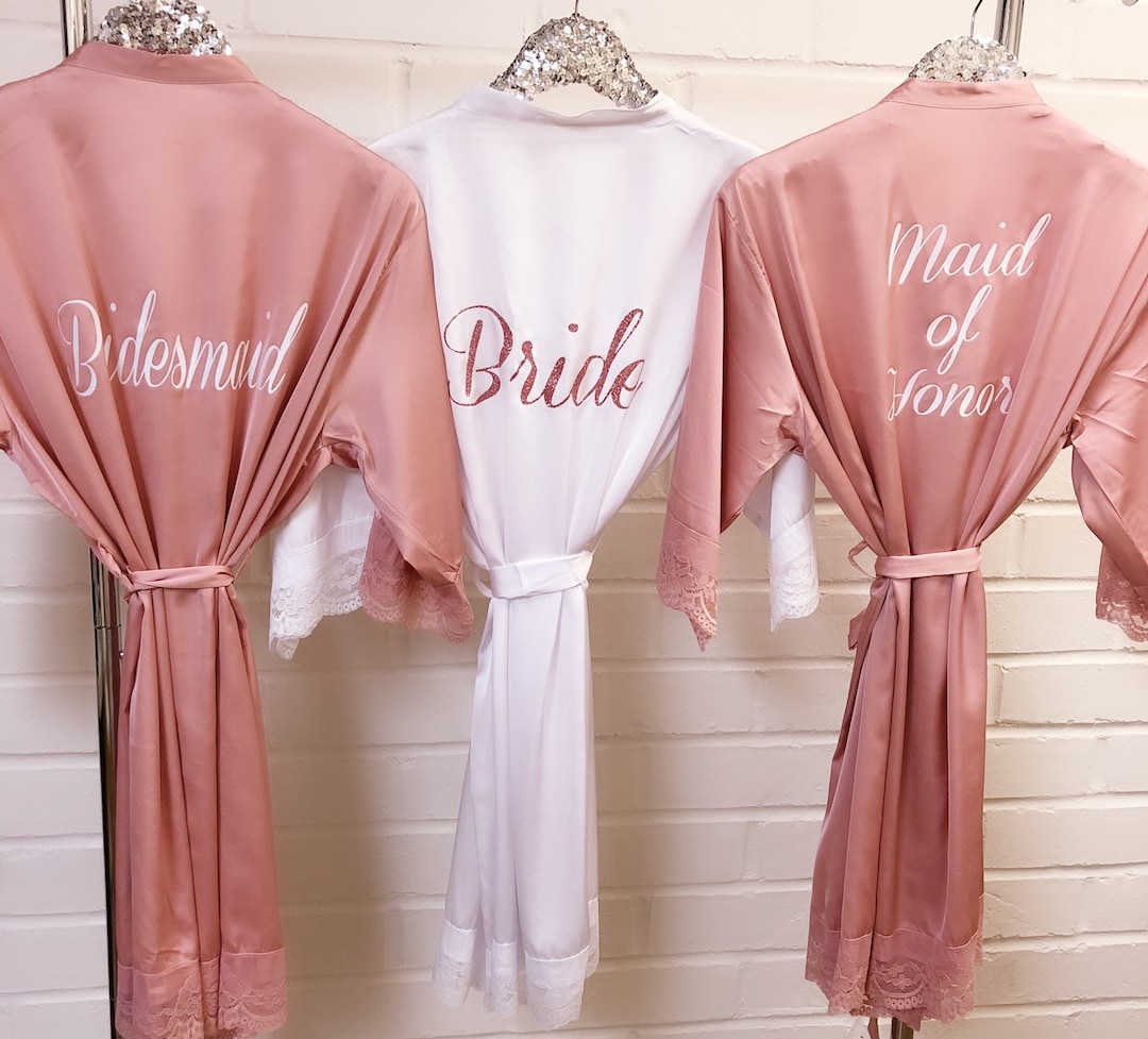 Bridesmaid Robes Bridesmaid Lace Robes Lace Bridal Robes Bridal Party ...