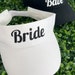 Bride and Babe Visor Hats, Bridesmaid Visor, Bachelorette Visor Hat ...