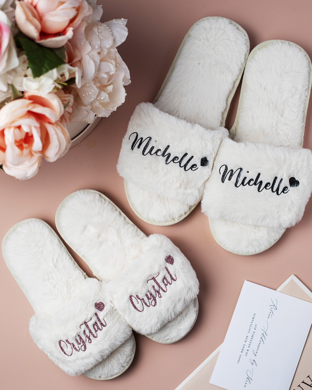 Gifts Kids/adult Personalized Slippers-add Any Text Bridesmaid Gifts ...