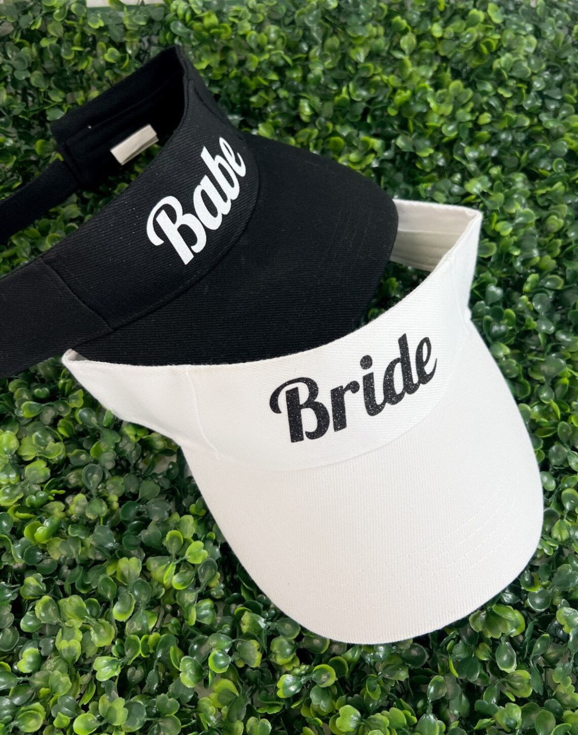 Bride and Babe Visor Hats Bridesmaid Visor Bachelorette - Etsy