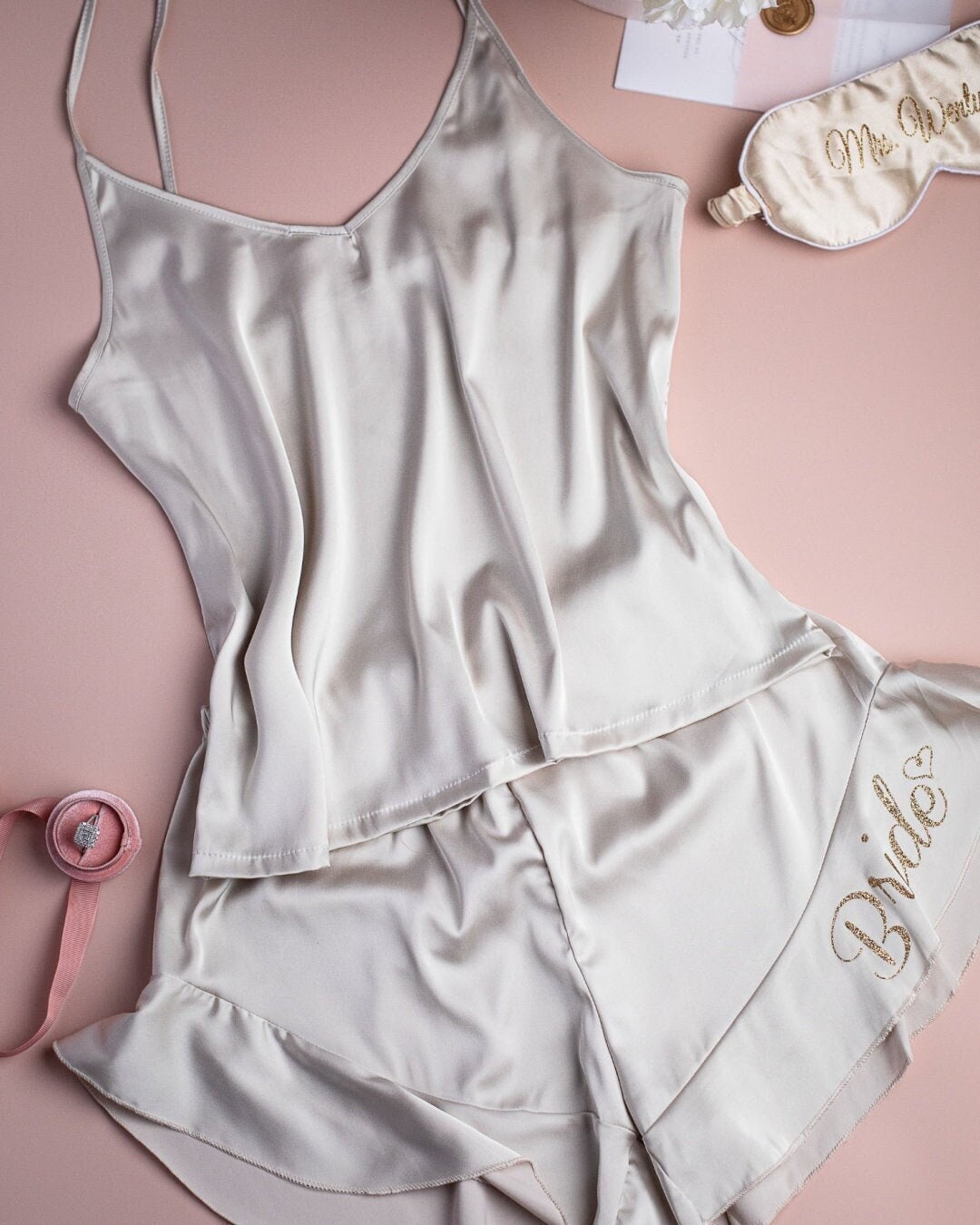 Camisole Set Pajama-bride Bridesmaid Bridal Proposal Gifts Wedding ...