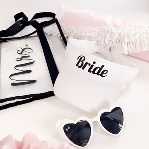 Bride and Babe Visor Hats Bridesmaid Visor Bachelorette - Etsy