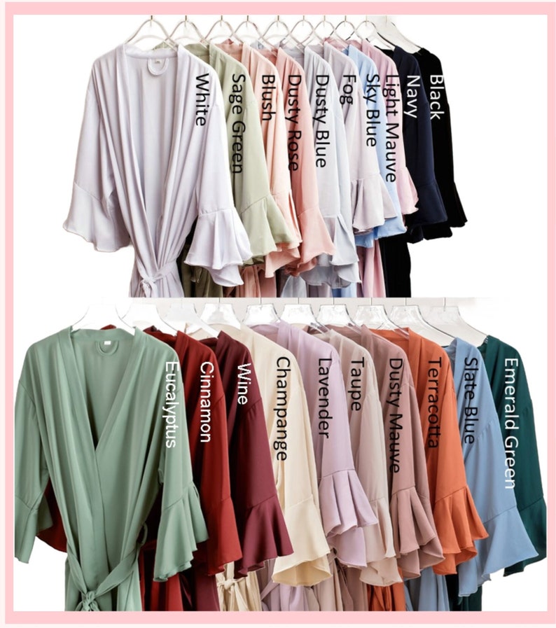 Wedding Personalized Ruffle Robe | Custom Bridal Robe | Wedding Robes ...