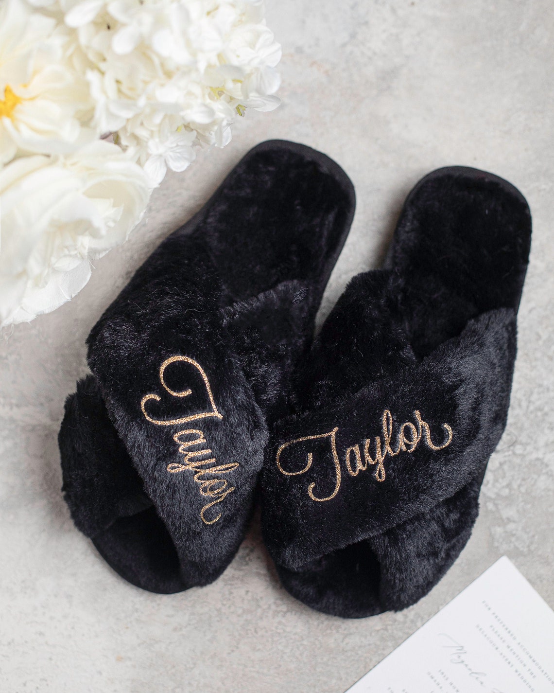 Personalized Bridal Slipper Bridesmaid Gifts Bridal Shower Wedding ...