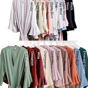 Ruffle Bridesmaid Robes -bridesmaid Robes- Bridal Robe -bridal Party ...